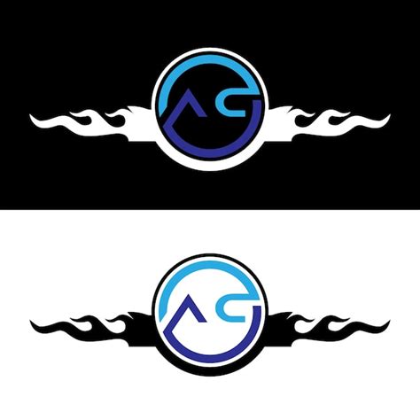 크리에이 티브 모노그램 문자 Ac 로고 디자인의 세트 Premium Vector 프리미엄 벡터