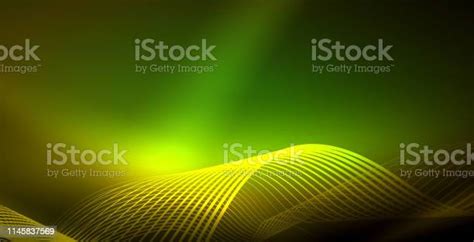 어둠 반짝이는 움직임 마법의 공간 빛에 추상적 인 물결을 빛난다 테크노 추상적인 배경 곡선에 대한 스톡 벡터 아트 및 기타