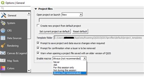 Pyqgis Python Macros Are Currently Disabled Geographic Information Systems Stack Exchange