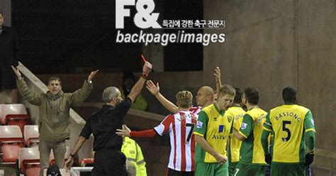 선덜랜드vs노리치 웨스 브라운 즉시 퇴장