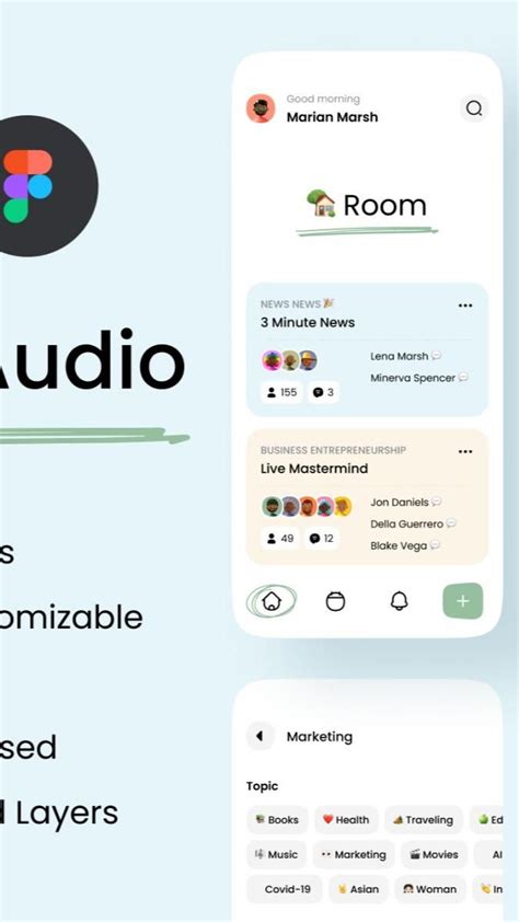 Social Audio App UI Kit Marketing Topics Ui Kit Business Entrepreneurship