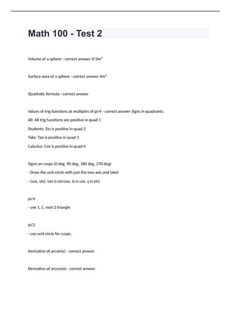 Math 100 Test 2 Questions With Correct Answers 2024 Math 100 Stuvia Us