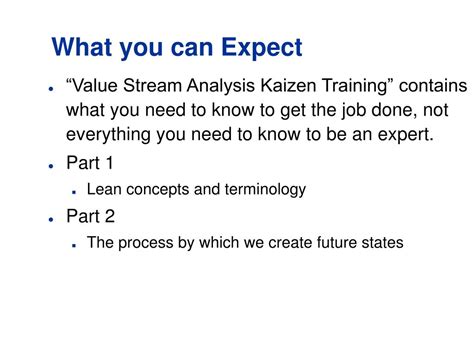 PPT Value Stream Analysis Kaizen Training PowerPoint Presentation Free Download ID 523750