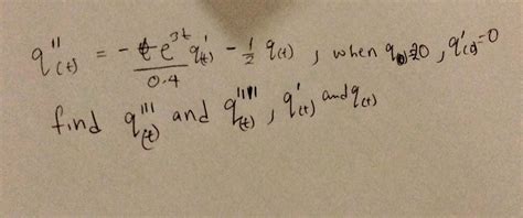 Solved Qt′′04−te3tqt′−21qt When Qt20qt′0 Find