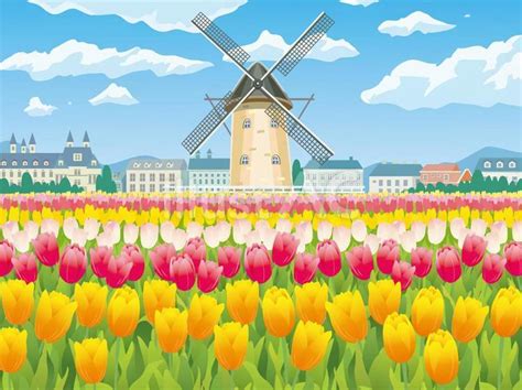 チューリップ畑イラスト No 24973285無料イラストフリー素材ならイラストAC