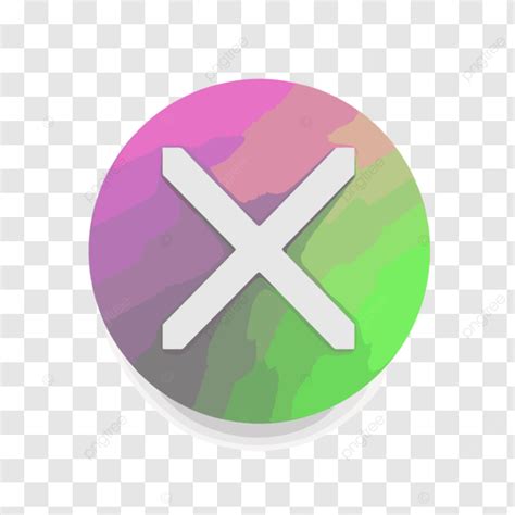 X가 표시된 단순하고 다채로운 원 벡터 흰색 배경에 Xs의 단순한 다채로운 아이콘 그림자 없음 작은 프레임 중앙 Png 일러스트 및 벡터 에 대한 무료 다운로드