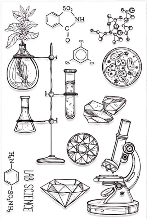 Science Lab Stamp Set