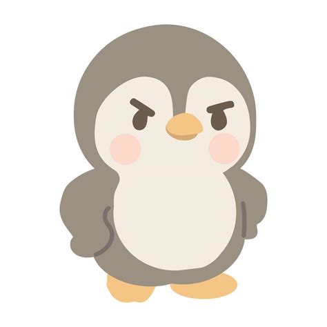 Ilustración De Un Enojado Pingüino 65845893 Vector En Vecteezy