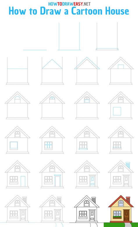 How To Draw A Cartoon House How To Draw Easy