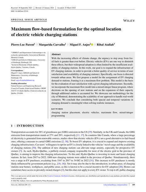 Pdf Maximum Flow‐based Formulation For The Optimal Location Of