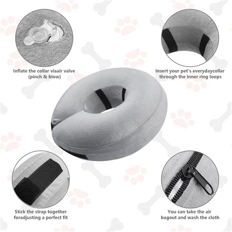 Предпазен нашийник за животни 27 см Сив Emag Bg