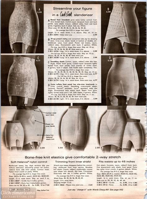Lingerie Pantyhose Girdles Garters And More From The 1968 Montgomery Ward Catalog The Endless