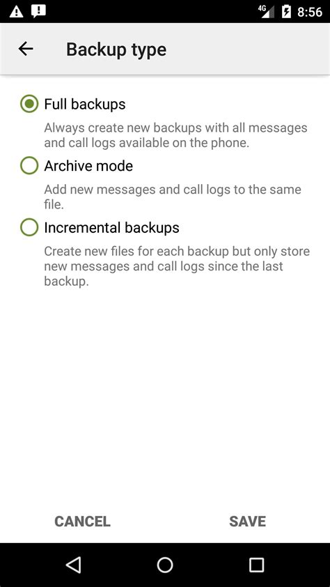 What Are The Backup Types Supported By The App Synctech