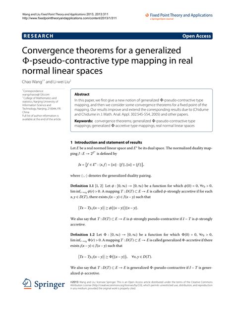 pdf convergence theorems for a generalized Φ pseudo contractive type