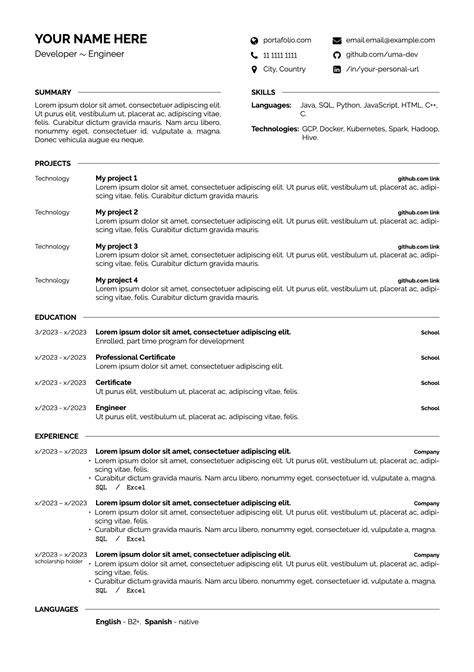 Github Uma Dev Developer Cv Simple Clear And Nice Looking Cv