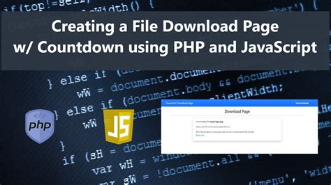 Creating Download Page With Countdown Using Php And Javascript Tutorial