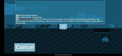 Error Connecting Rgrowtopia