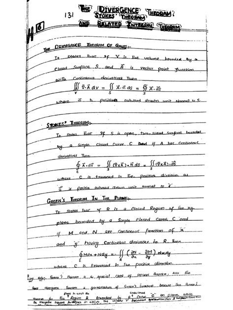 ch 6 the divergence theorem stokes theorem and realated integral