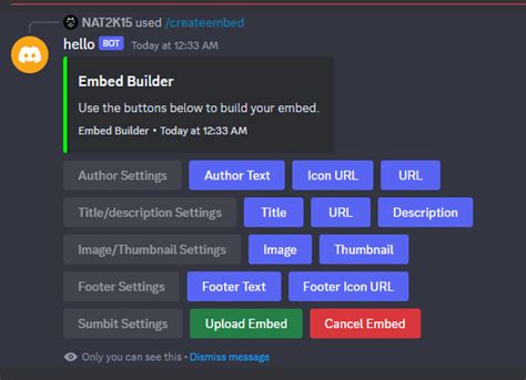 Discord Embed Builder Nat2k15 Development
