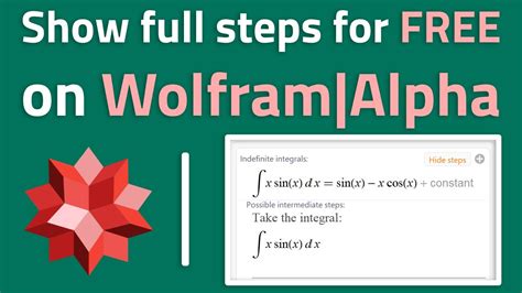 How To Show Steps For Free In Wolfram Alpha Legal Youtube