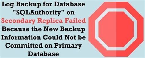 sql server error 35296 log backup for database sqlauthority on