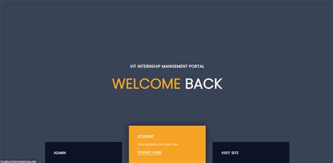 Github Dhanshree019vit Internship Portal