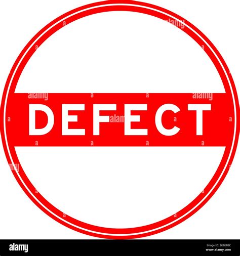 Red Color Round Seal Sticker In Word Defect On White Background Stock Vector Image And Art Alamy
