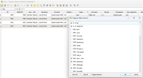 Layers Reorder The List Of Attributes That Appear In The Pop Up In A