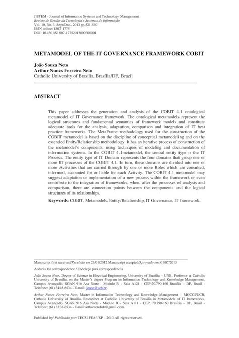 pdf metamodel of the it governance framework cobit€¦ · logical