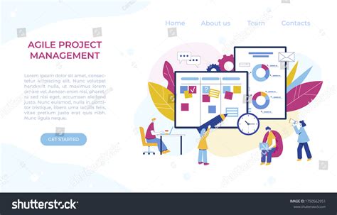 Agile Project Management Communication Teamwork Business Stock Vector Royalty Free
