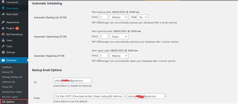 Quản Lý Database Wordpress Bằng Plugin Wp Dbmanager