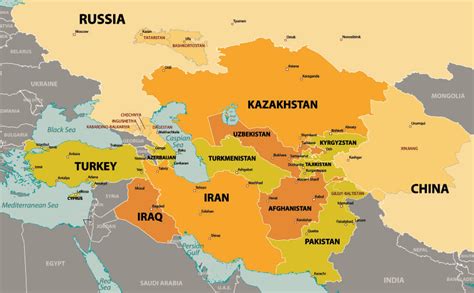 Central Asian Countries Map Map Of Central Asia Rmhfea