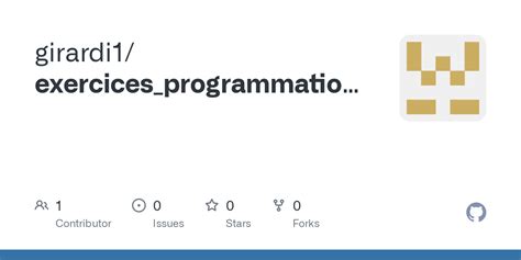 Github Girardi1exercicesprogrammationoo