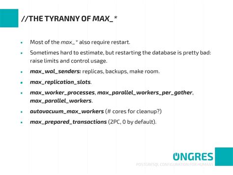 Postgresql Configuration For Humans Speaker Deck