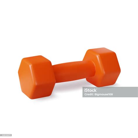 3d 체육관 장비 빨간 덤벨 만화 스타일입니다 벡터 3차원 형태에 대한 스톡 벡터 아트 및 기타 이미지 3차원 형태 강철 개념 Istock