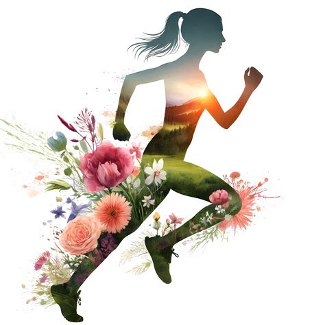 Meisje Marathonloper Clipart