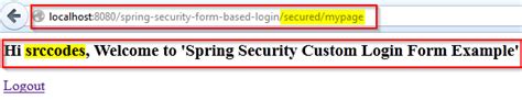 Spring Security Custom Login Form Example Srccodes