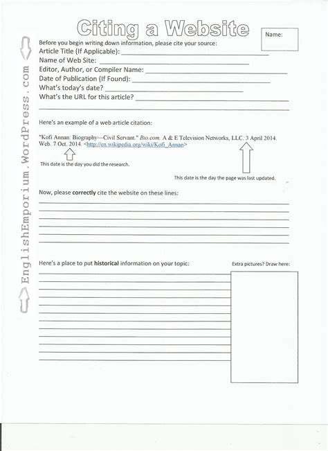 Evaluating Sources Worksheet