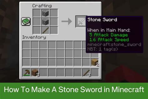 How To Make A Stone Sword In Minecraft