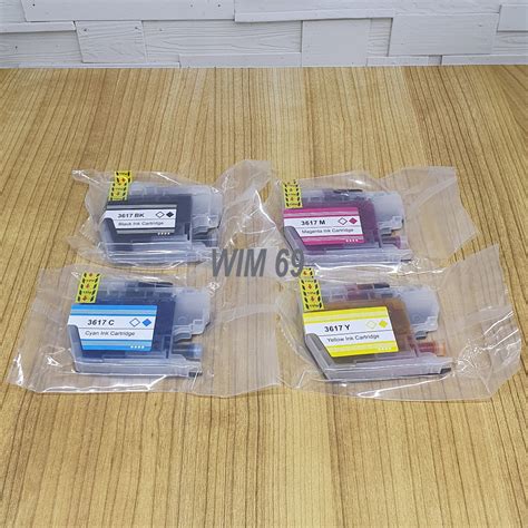 Jual Chip Cartridge Tinta Brothr Lc3617 Lc 3617 Printer Mfc J3530dw J3530 4 Warna Shopee