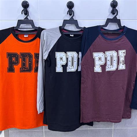 Long Sleeve Cotton Pdi T Shirt Mix Color Shopee Malaysia