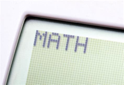 A Single Word Math On A Graphing Calculator Digital Display Object