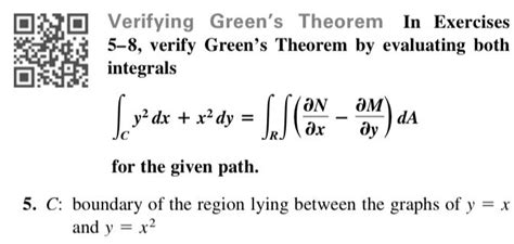 Solved Verifying Green S Theorem In Exercises Verify Chegg