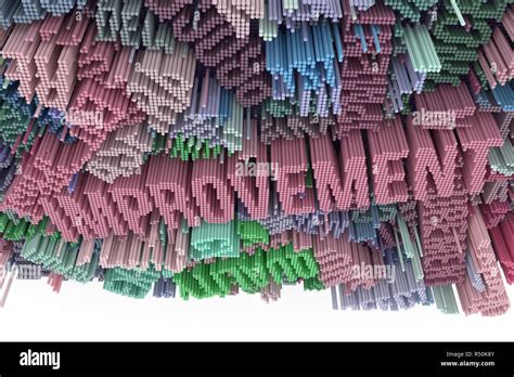Keyword Of Improvement Colorful 3d Rendering Background Abstract