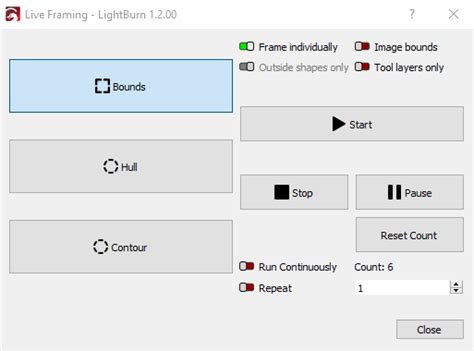 Fiber Laser When Framing It Starts The Engraving And Runs Continuous Lightburn Software