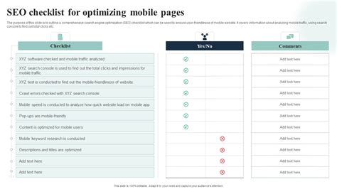Introduction To Mobile Sem Seo Checklist For Optimizing Mobile Pages