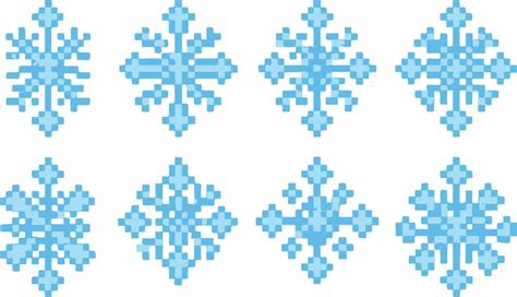 Snowflakes With Pixel Art Eps 10 Illustration 76226972 Vector Art At