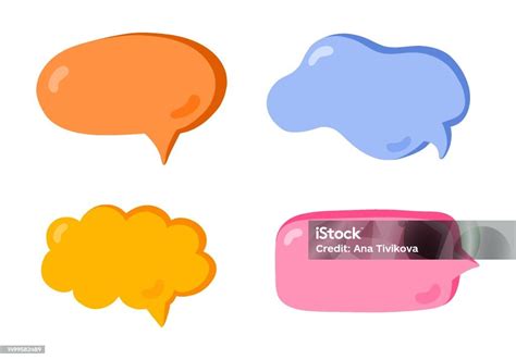 손으로 그린 말풍선이 설정되었습니다 다양한 모양의 빈 온라인 채팅 클라우드 타원형 원형 정사각형 구름 텍스트 대화 문구 정보에 대한 하트 모양의 거품 다채로운 낙서가 분리