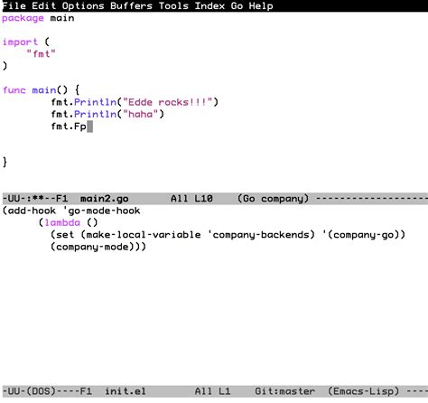 can i use emacs with company mode and company go to complete go s