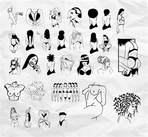 30 Pack Sexy Women Svg Bundle Ladies Body Svg Sex Silhouette Svg